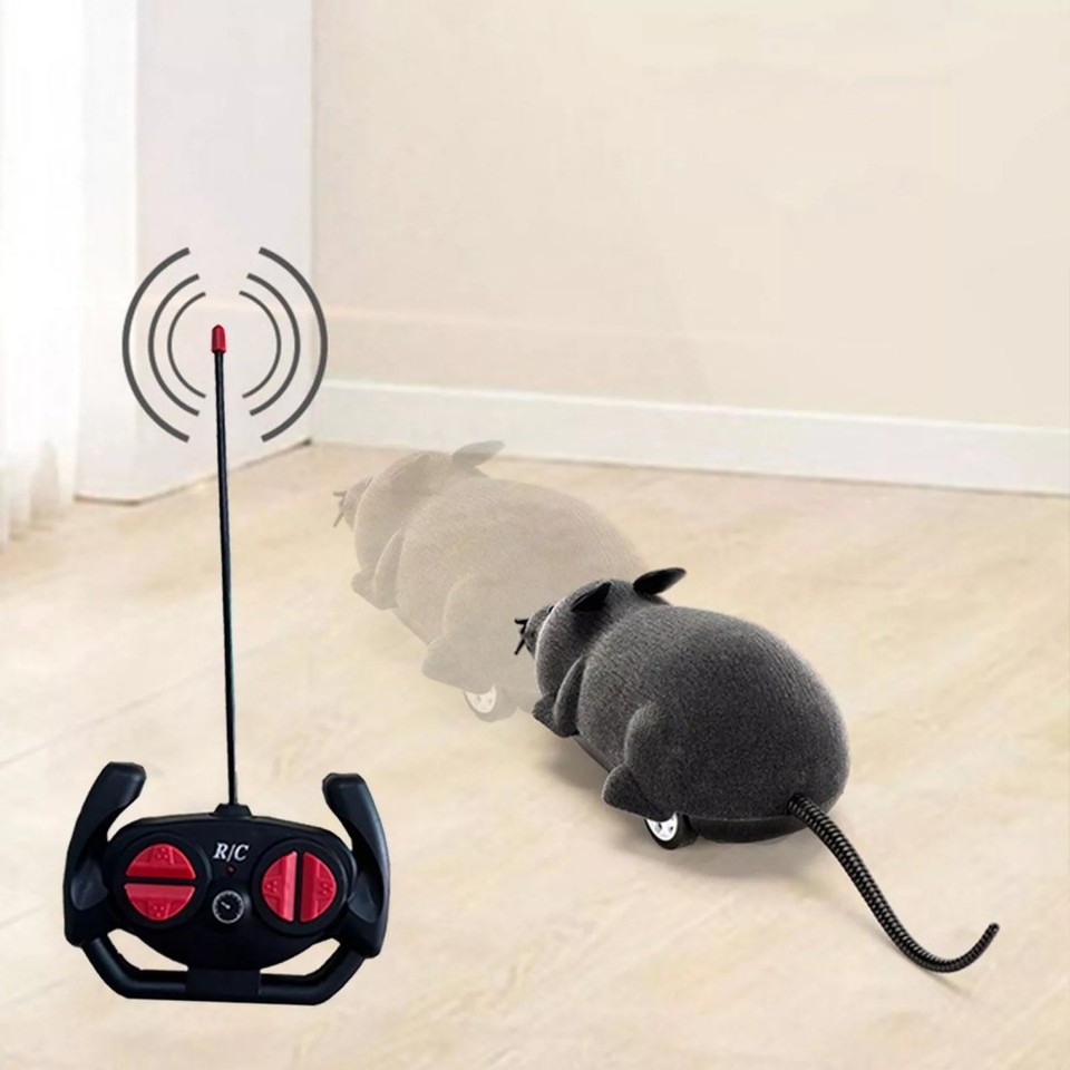 Wireless Remote Control RC Rat Electronic Mouse for Cat Dog Pet Toy ...