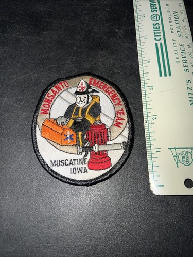 Vntg Obsolete Fire Department Patch Monsanto Emergency Team Iowa | eBay