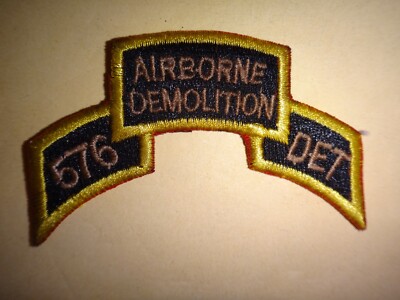 US Army 576th Engineer Detachment AIRBORNE DEMOLITION Scroll Patch ...