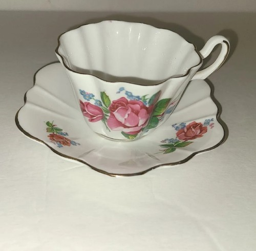 Royal Stuart Spencer Stevenson Bone China Cup and Saucer With Gold Trim ...