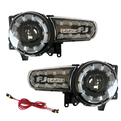 Fits 2007-2014 Toyota FJ Cruiser Projector Headlights LED Sequential ...