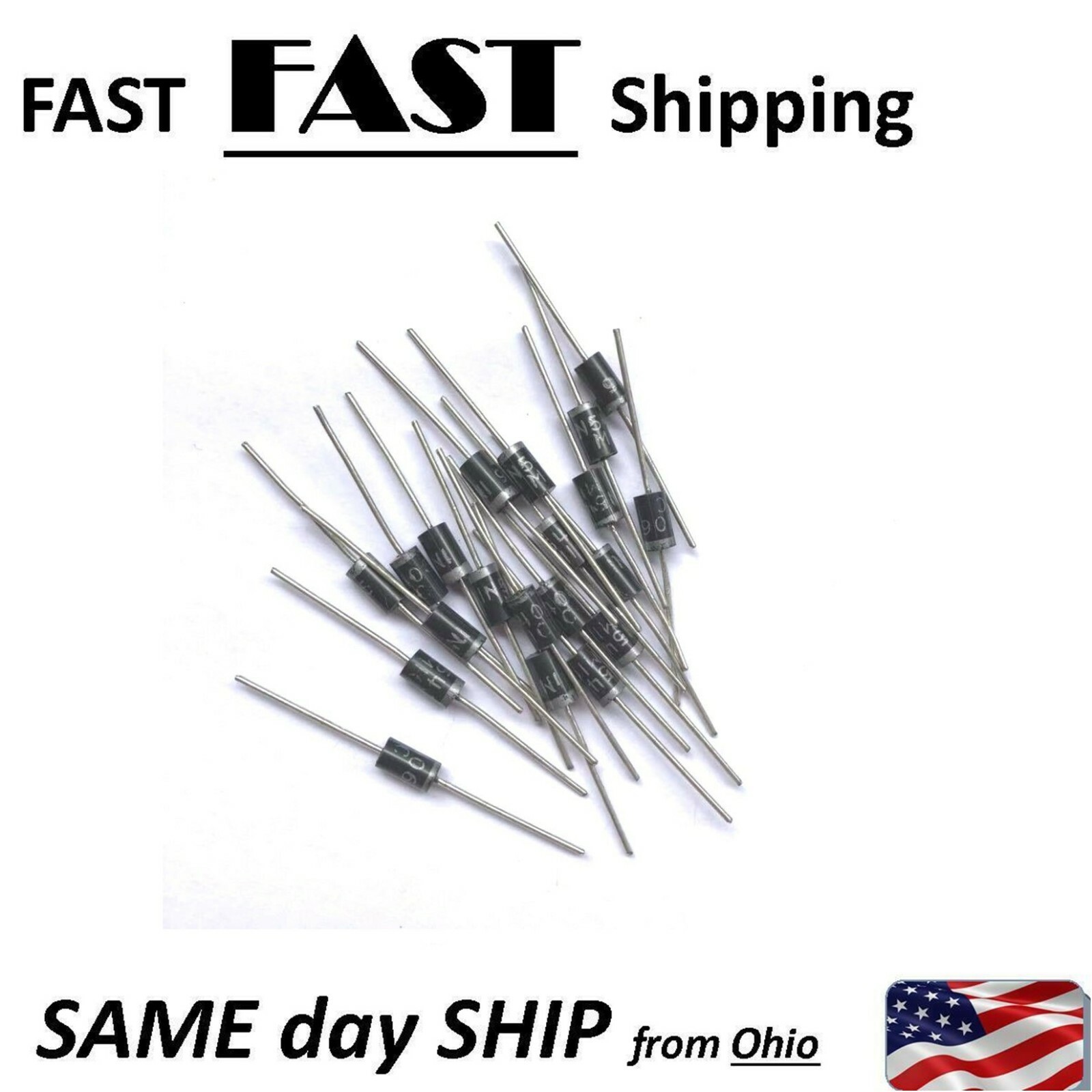 2x High Quality DIODE 1N4004 IN4004 4004 1A 400V DO-41 Rectifier Diode ...