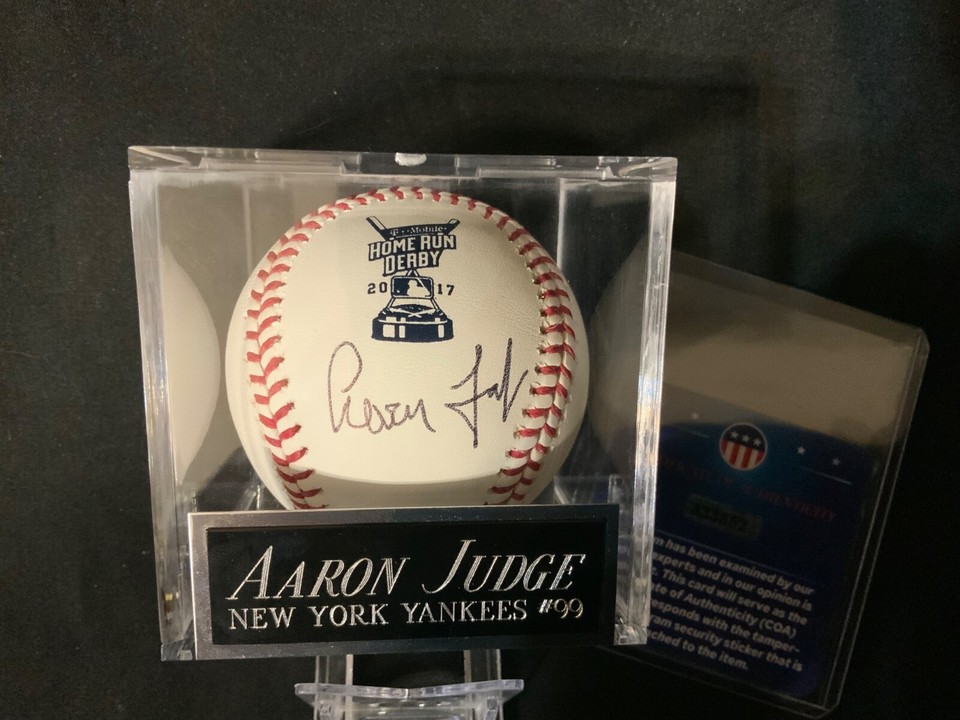 Aaron Judge Signed Baseball Autographed Rookie Year 2017 HOMERUN DERBY ...