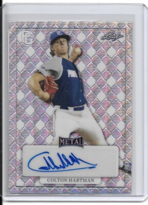 2022 Leaf Perfect Game COLTON HARTMAN Silver Wave Proof Autograph 1/1 ...