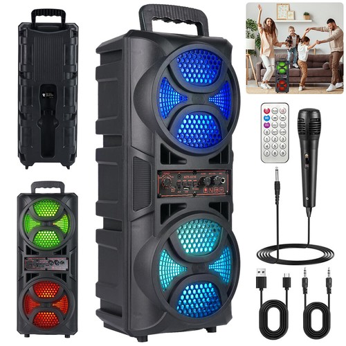 2000W Portable Bluetooth Speaker Sub woofer Heavy Bass Sound System ...