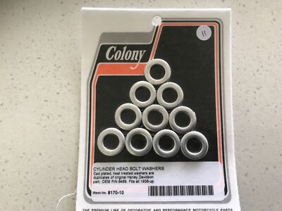 Harley Davidson heat treated cad plated head bolt washers OEM 6469 8170 ...