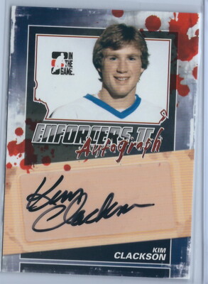 2013-2014 ITG Hockey Enforcers II Series Kim Clackson Autographed Card ...