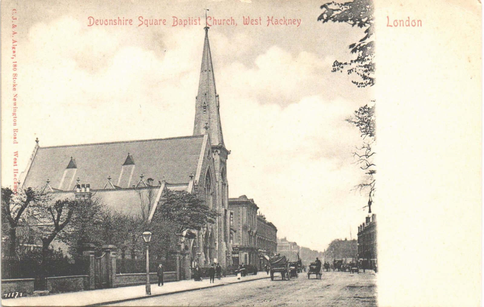 West Hackney. Devonshire Square Baptist Church by C.J.& A.Algar, West ...
