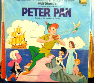 WALT DISNEY'S "PETER PAN" STORY AND SONGS 1969 DISNEY LAND RECORDS 3910 ...