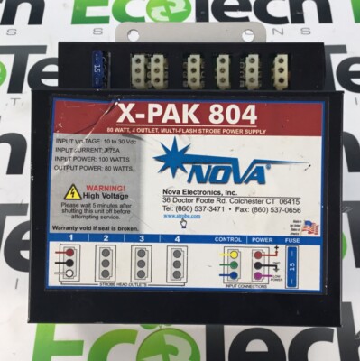 NOVA Electronics X-PAK 804 60 Watt 4 Outlets Multi Flash Strobe Power Supply | eBay