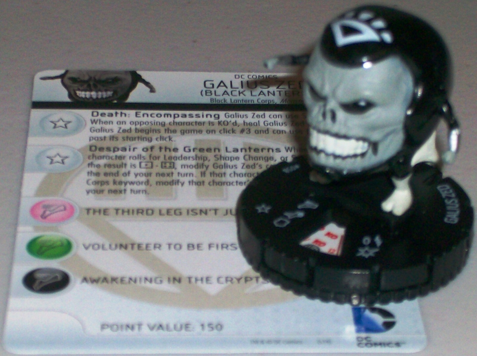GALIUS ZED 058 War Of The Light DC HeroClix Black Lantern Super Rare | eBay