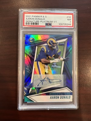 2021 Panini R & S Aaron Donald Signature Platinum 1/1 | eBay