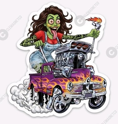 Chevy Heaven MAGNET - Chevrolet American Muscle Vinyl Rat Fink Zombie ...