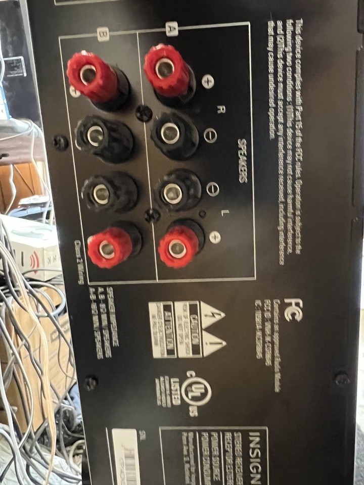 Insignia NS-STR514 2 Channel AM FM Stereo Bluetooth Receiver AMP ...