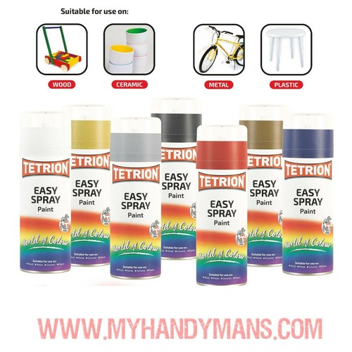 NEW Tetrion Easy Spray All Purpose Acrylic Spray Paint 400ml Over 20 ...