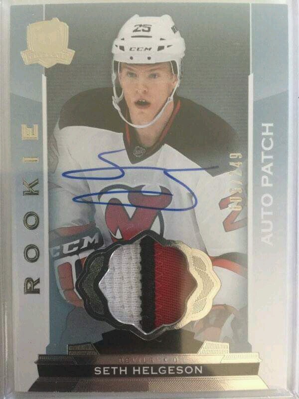 2014-15 The Cup Seth Helgeson Auto Patch /249 Rookie Upper Deck 14/15 ...