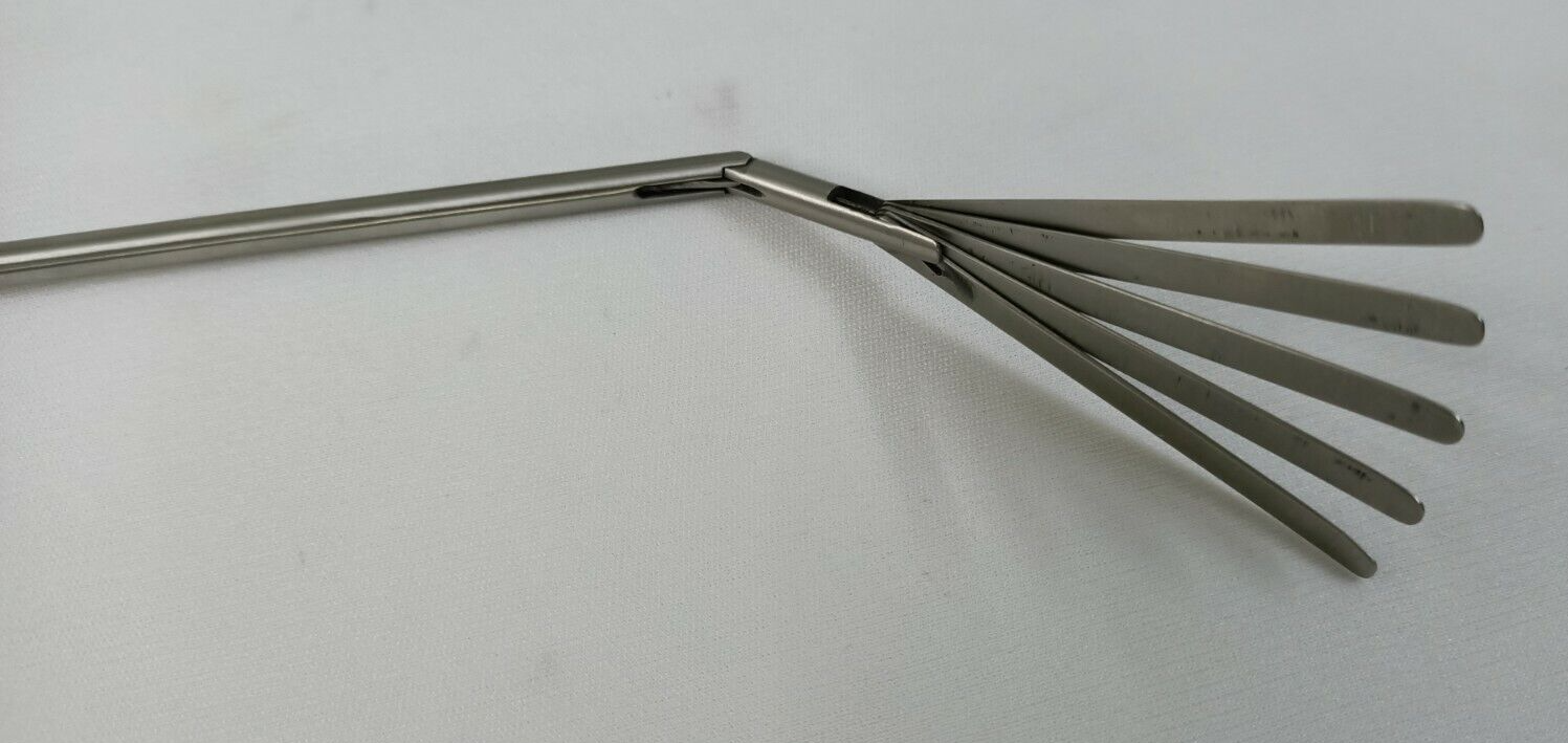 Laparoscopic Fan Retractor 5 Prongs Articulated 5mmx330mm Surgical ...