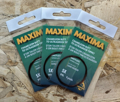 "NEW" MAXIMA KNOTLESS TAPERED LEADERS CHAMELEON ULTRAGREEN TIPPET 5X | eBay