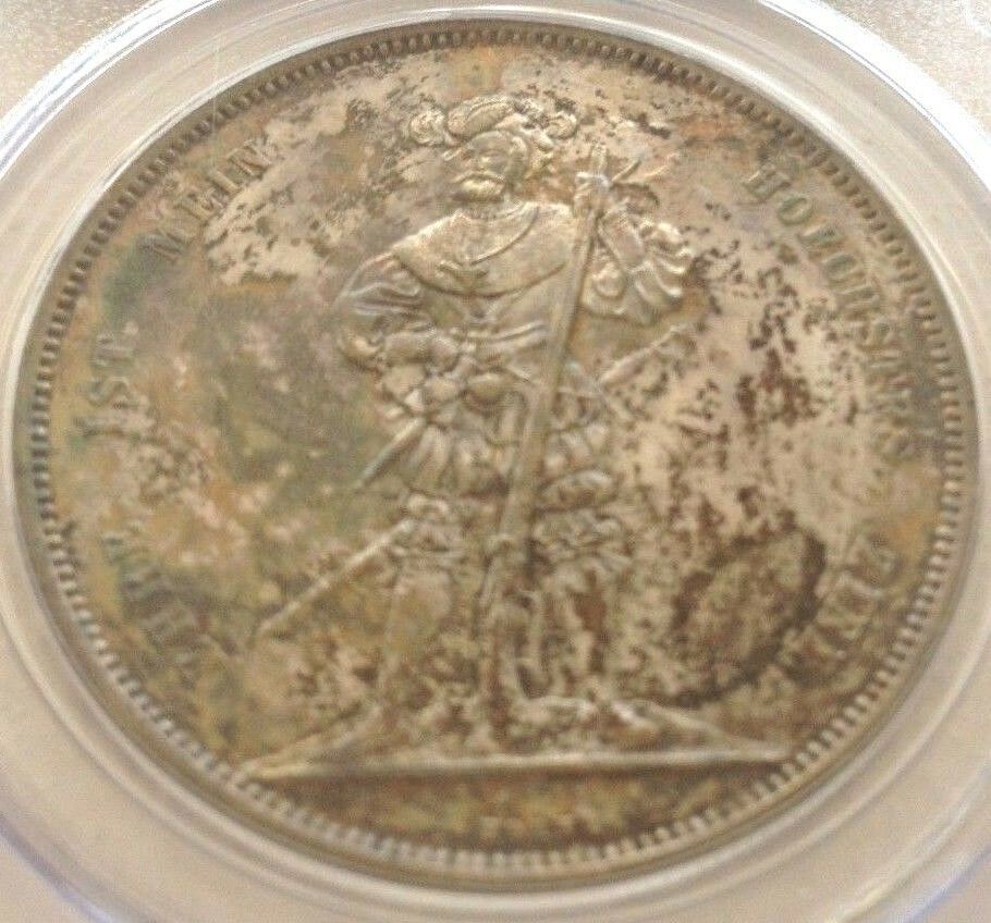 Swiss 1857 Silver Shooting Thaler 5 Francs Bern R-181a M-107 PCGS MS63 ...