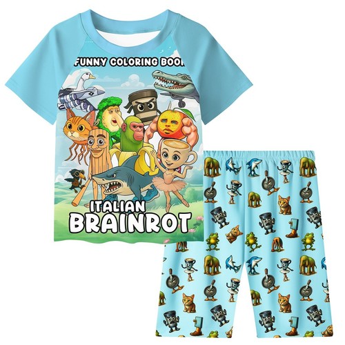 2025 Kids brainrot Animals Pyjamas Cosplay Costumes Short sleeved T ...