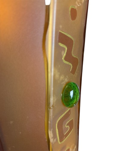 19.5” Tall Womar Glass Orange and Frost Vase. Handmade in Poland | eBay