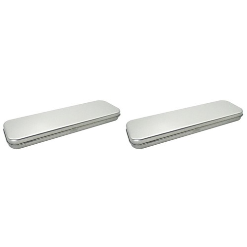 2 Pcs Pencil Case Rectangular Tin Box Pencils Boxes for School | eBay