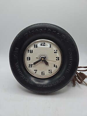 Vintage Firestone Steel Belted Radial 721 Tire Desk Clock By Lanshire ...