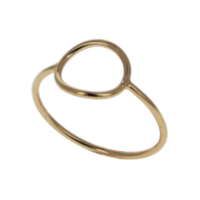 Gold Open Circle Ring, 14kt Gold Filled, 1mm Gold Wire, Gold Ring ...