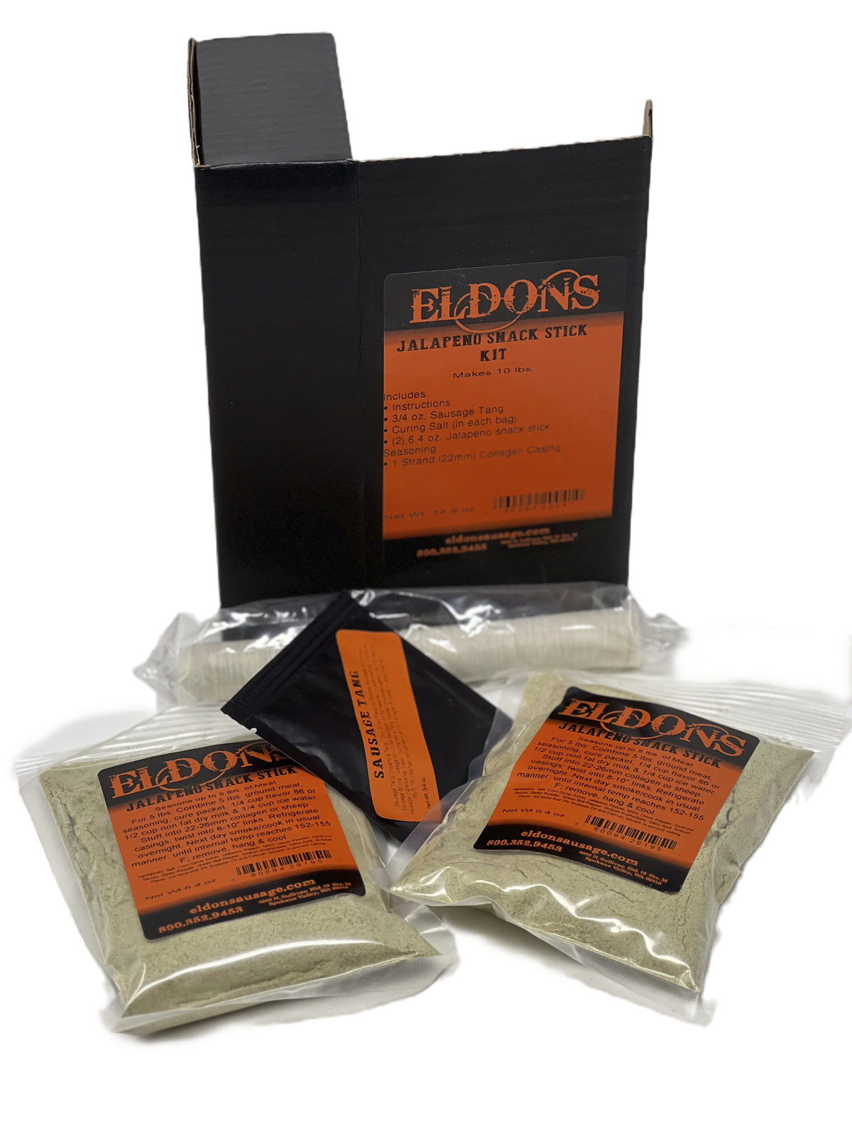 Eldon's Jalapeno Snack Stick Kit - Makes 10 lbs Includes Casings | eBay