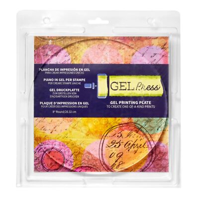 Monoprinting Print Plate – 8” Circle Gel Plate - Gelli Plate - Reusable ...