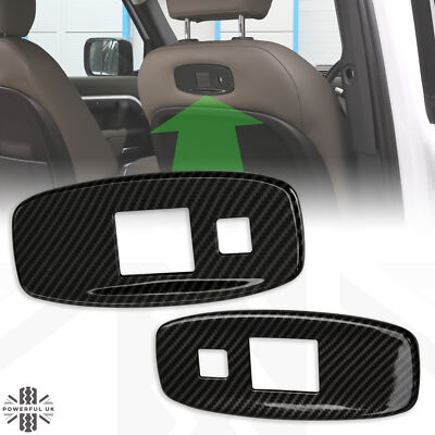 2x Rear seat USB panel cover trim upgrade for L663 Defender carbon ...