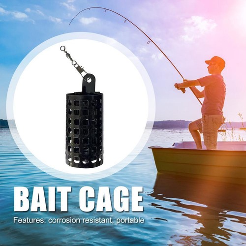 Metal Lure Container Basket Fishing Bait Feeder Cages Fishing Tackle ...