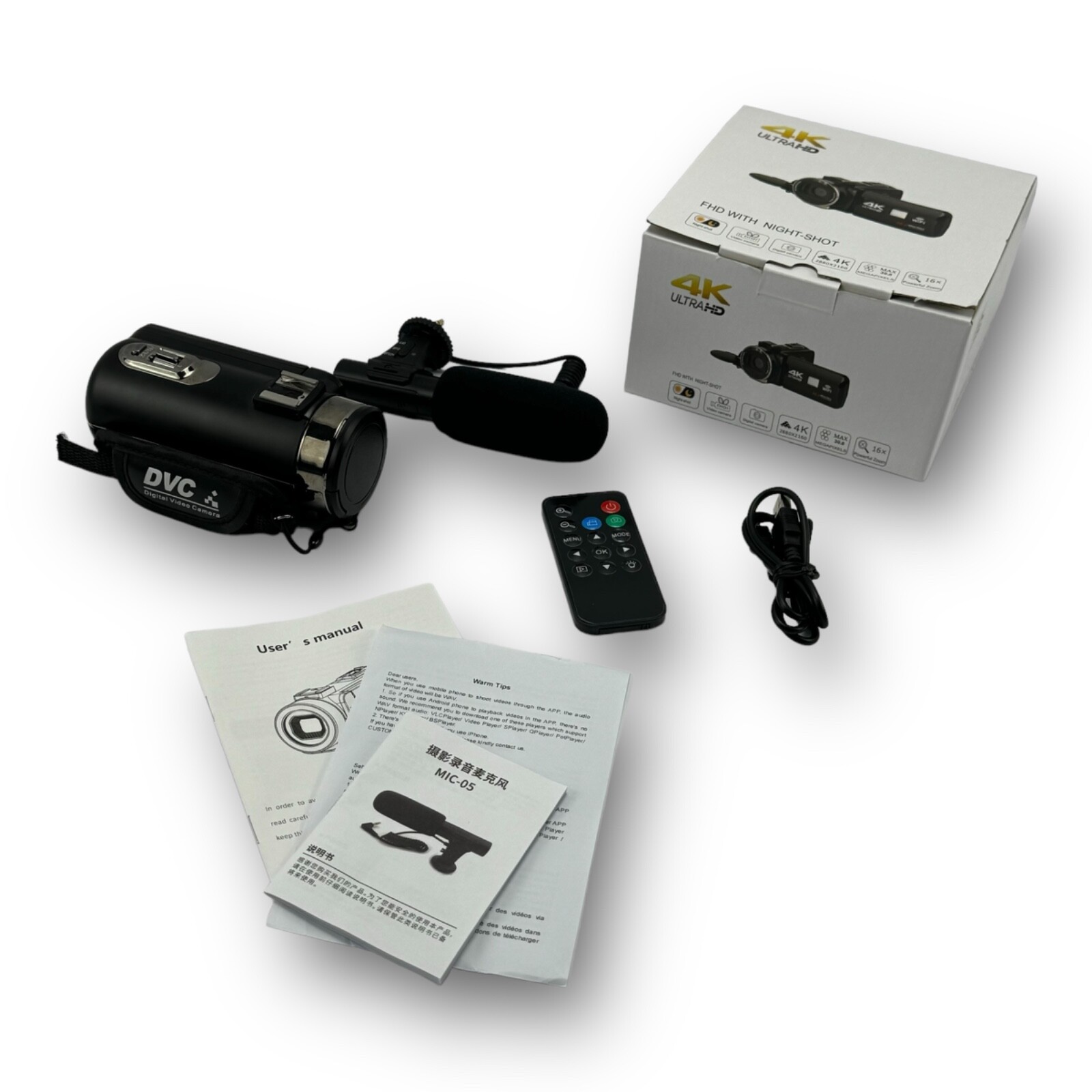 4K UltraHD FHD With Night-Shot Video Camera Digital Camera 30 Mega ...