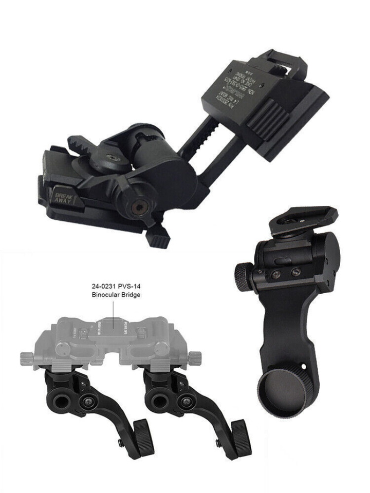 Metal L4G24 NVG Breakaway Mount W/J Arm For AN-PVS14 PVS-7 Dovetail ...