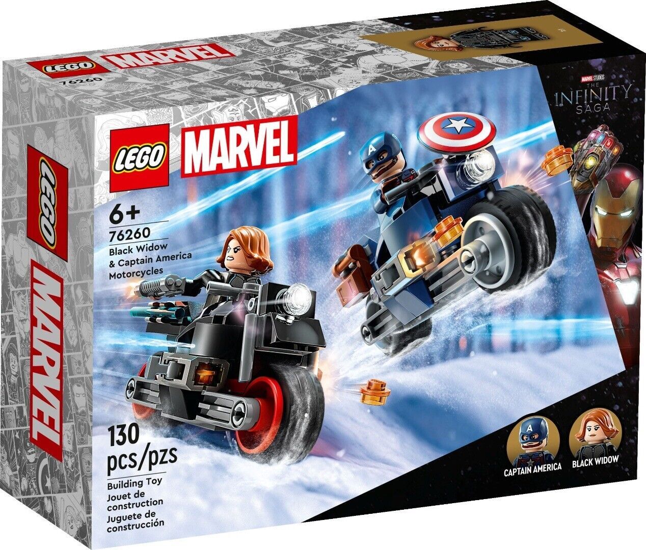 LEGO Marvel: Black Widow & Captain America Motorcycles (76260) for sale ...