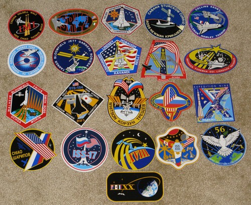 Space Shuttle & ISS Mission Vinyl Sticker Patches, lot of 21 | eBay