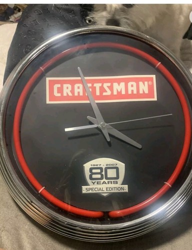 Craftsman Special Edition 80th Anniversary 1927-2007 Neon Clock *Won’t ...