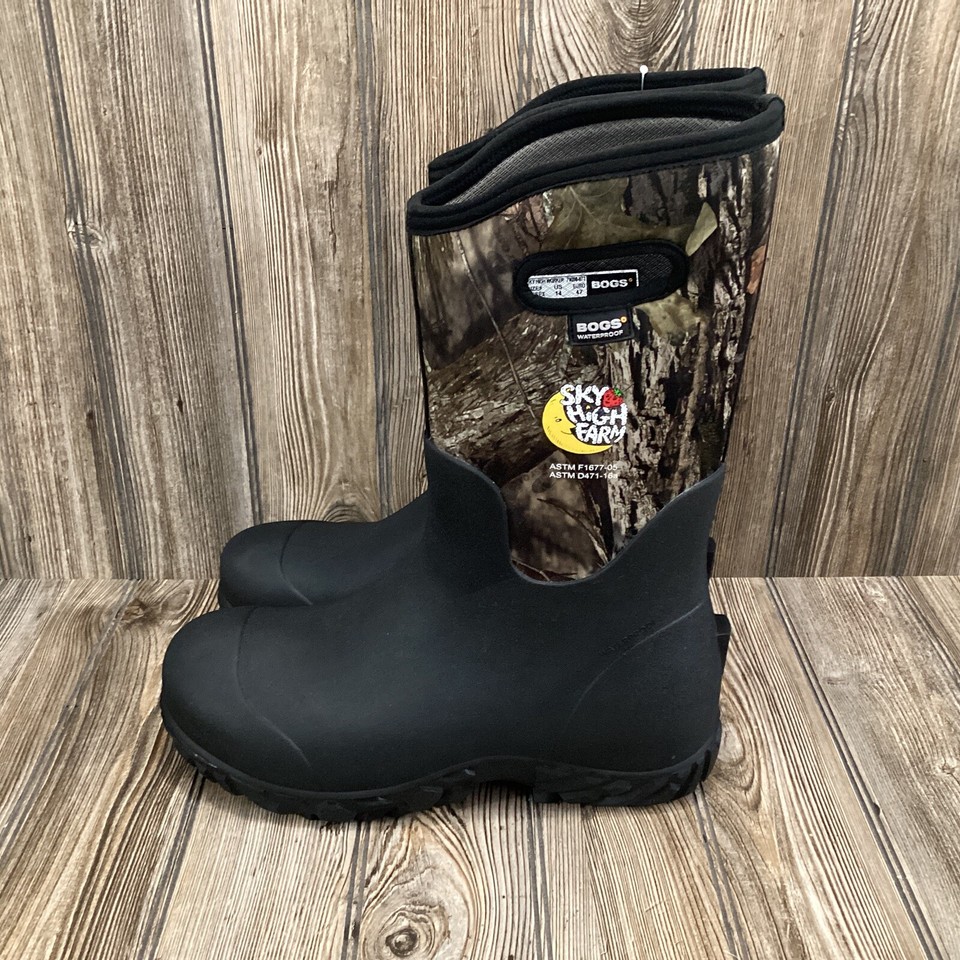 Bogs Mens Pull On High Knee Camouflage Outdoor Work Farming Boots Size ...