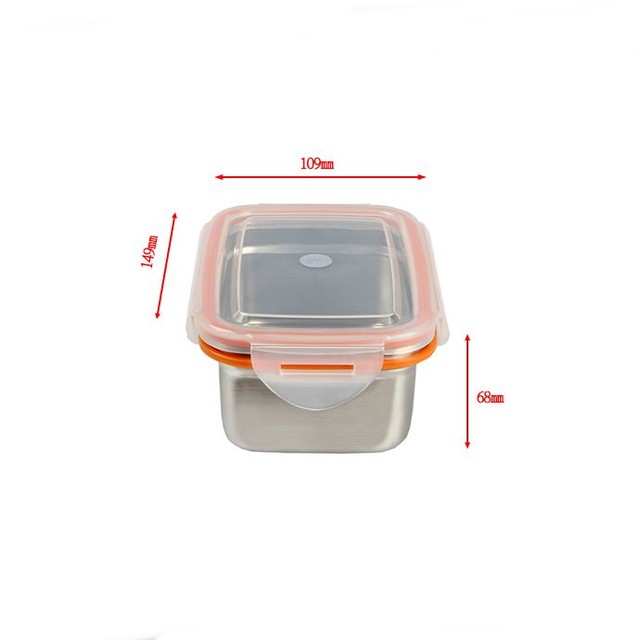 Rectangle 1 Liter STENLOCK Food Container Stainless Steel Airtight ...