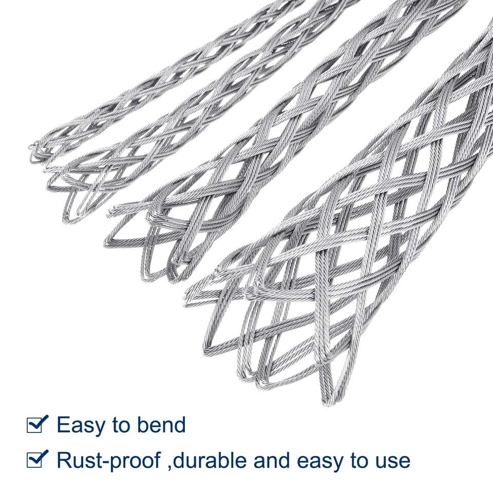 40-50mm Cable Pulling Socks Grip 1.4 m Stainless Wire Mesh Puller Socks ...