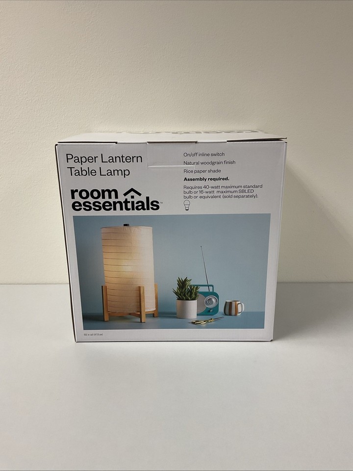 Room Essentials 19" Tall Paper Lantern Table Lamp - G135 | eBay