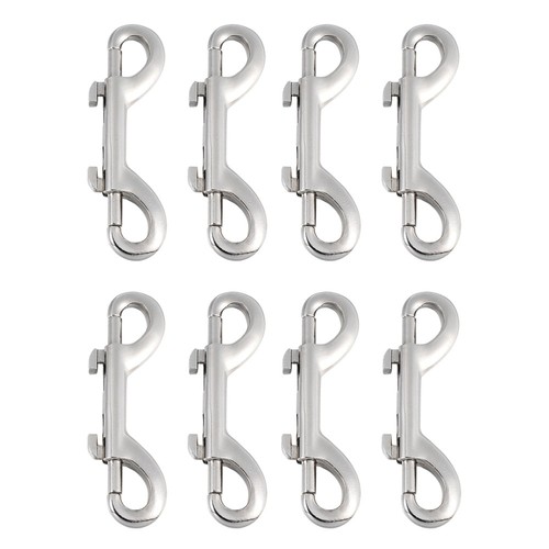 8pcs à double fin de cochet à double ciel SCONCH CLIP Long Snap Clip ...