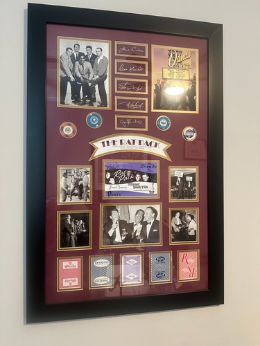 The Rat Pack chips and cards museum framed collage 03 | eBay