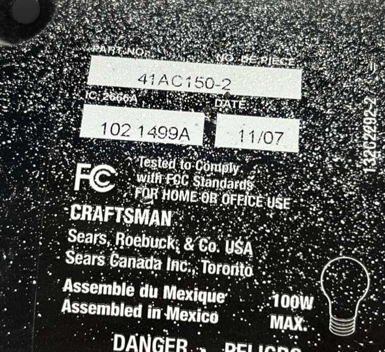 Craftsman 41AC150-2 Garage Door Opener Receiver Logic Board 41AC150 | eBay