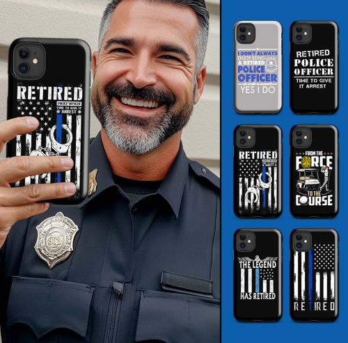 Retired Police Officer Cell Phone Case #5, fits select iPhone ...