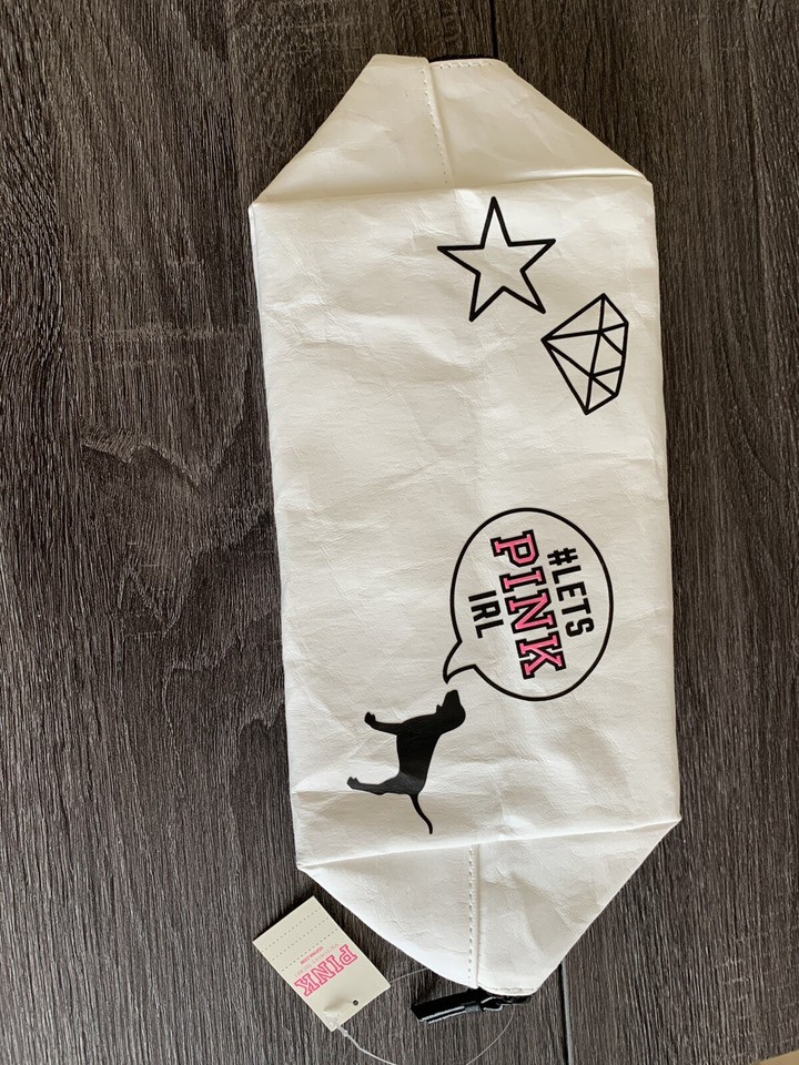 2 Pcs Victoria's Secret PINK Make Your Mark Beauty Bag Cosmetic Makeup ...