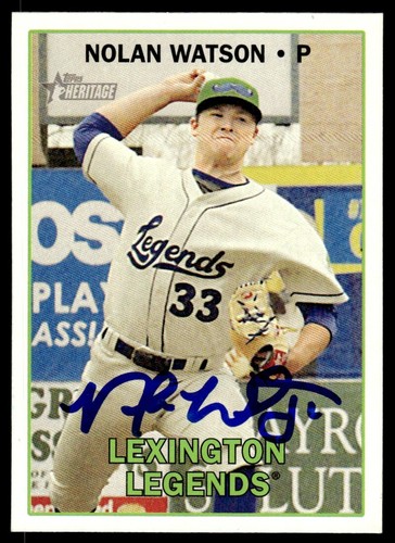 2016 Topps Heritage Minor League Nolan Watson Auto Lexington Legends ...