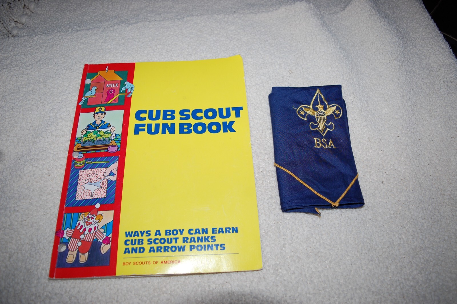 VINTAGE CUB SCOUT FUN BOOK COPYRIGHT 1986 PUBLISHED 1991 & KERCHIEF | eBay