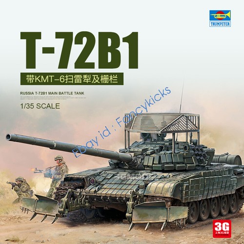 Trumpeter 09609 1/35 Russian T-72B1 tank with KMT-6 minesweeper and ...
