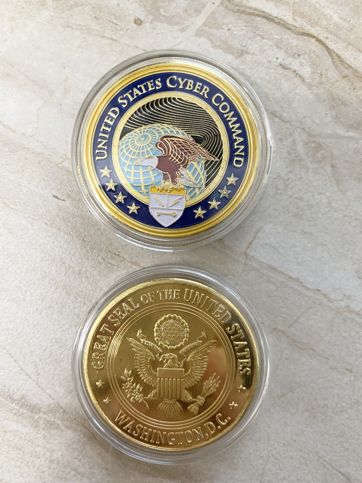 United States Cyber Command Challenge Coin with velvet Presentation ...